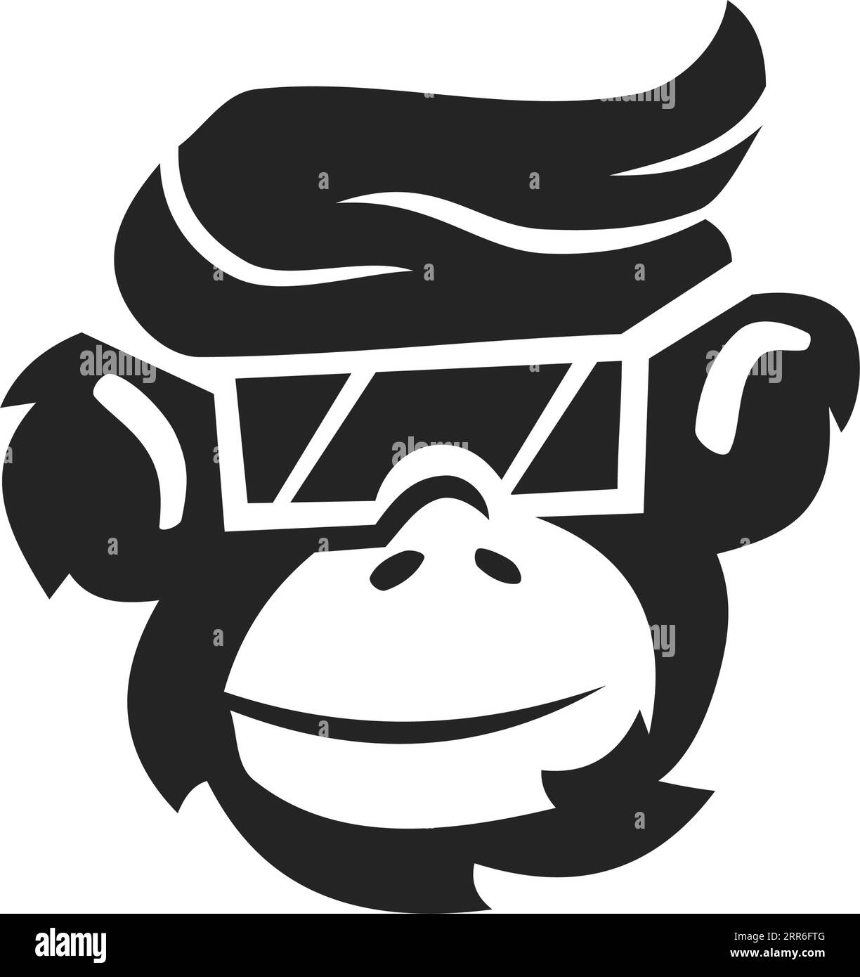 Monkey Logo template Isolated. Brand Identity. Icon Abstract Vector ...