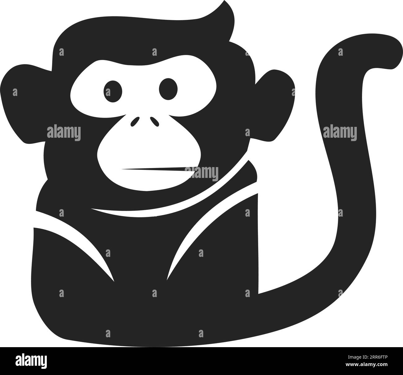 Monkey Logo template Isolated. Brand Identity. Icon Abstract Vector ...