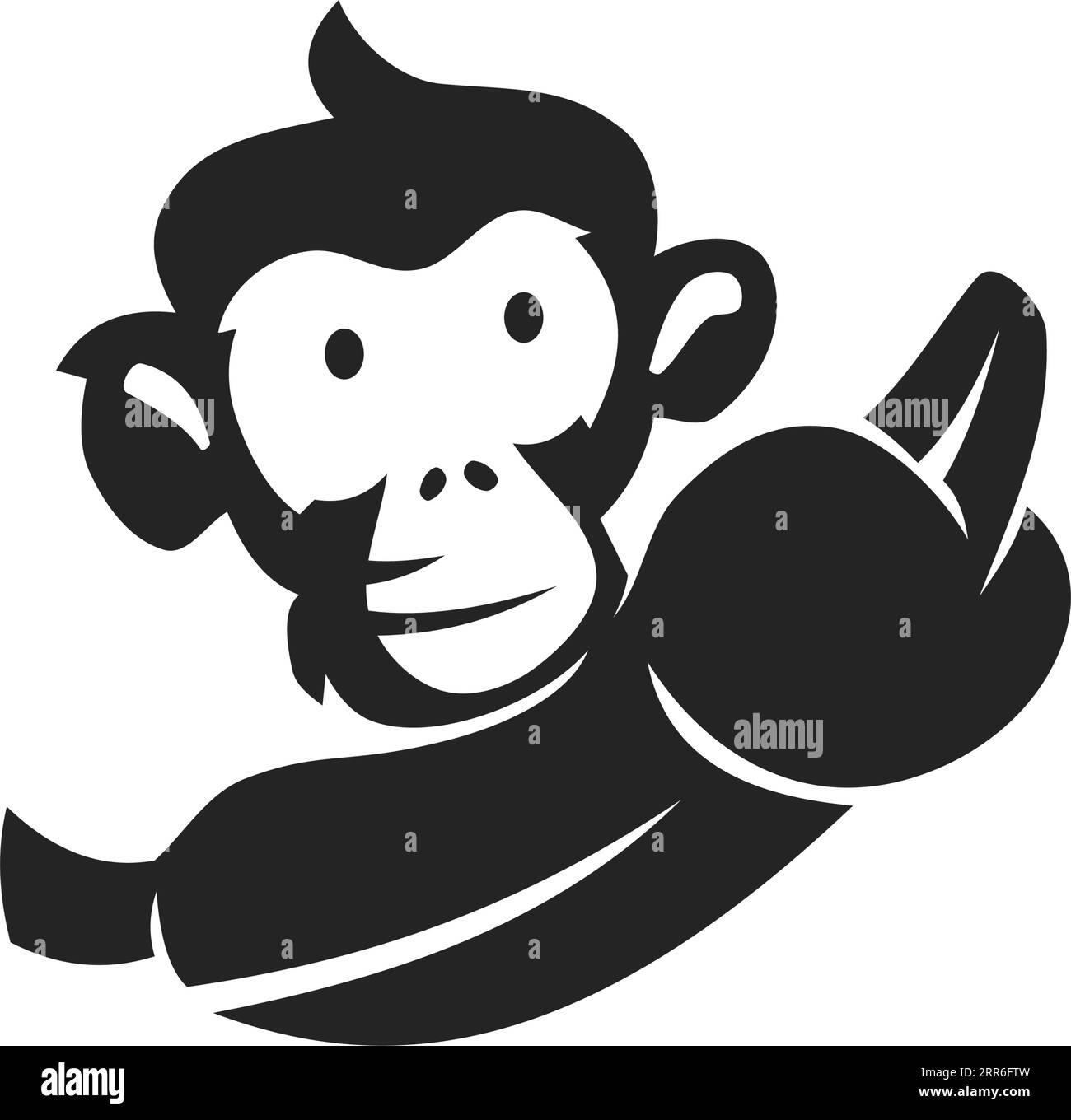 Monkey Logo template Isolated. Brand Identity. Icon Abstract Vector ...