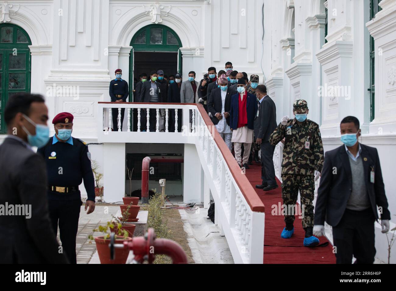 210216 -- KATHMANDU, Feb. 16, 2021 -- Nepal s Prime Minister KP Sharma ...