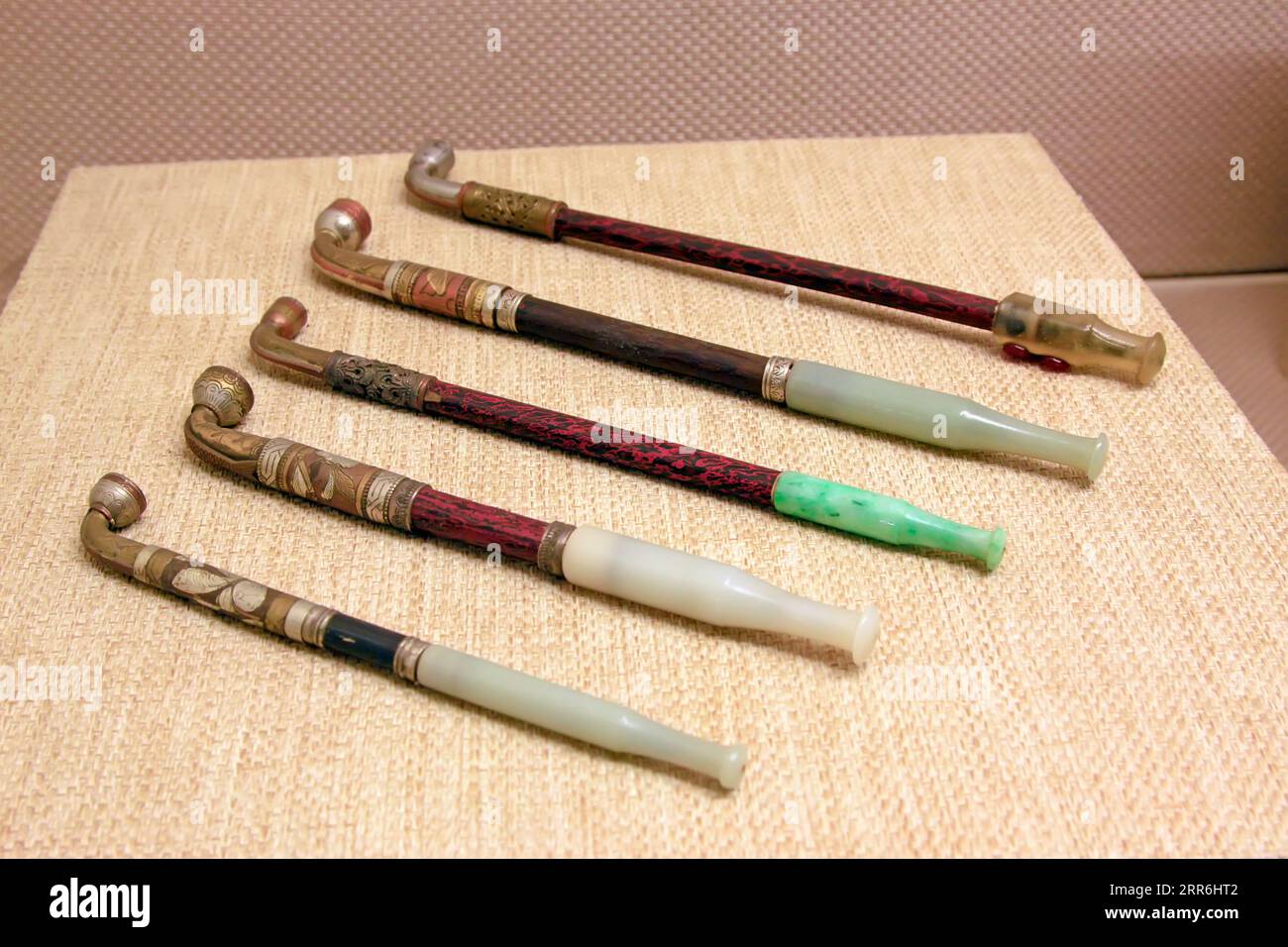 traditional Chinese style pipe smoke, closeup of photo Stock Photo - Alamy