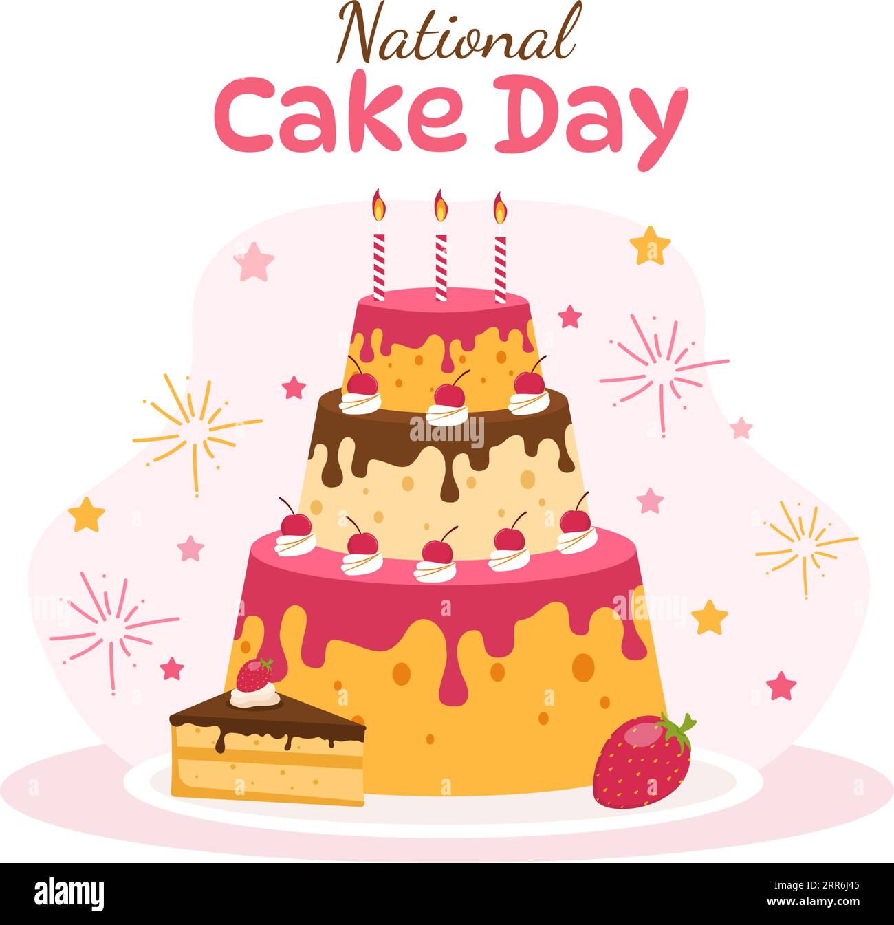National Cake Day Vector Illustration on Holiday Celebrate November 26 ...