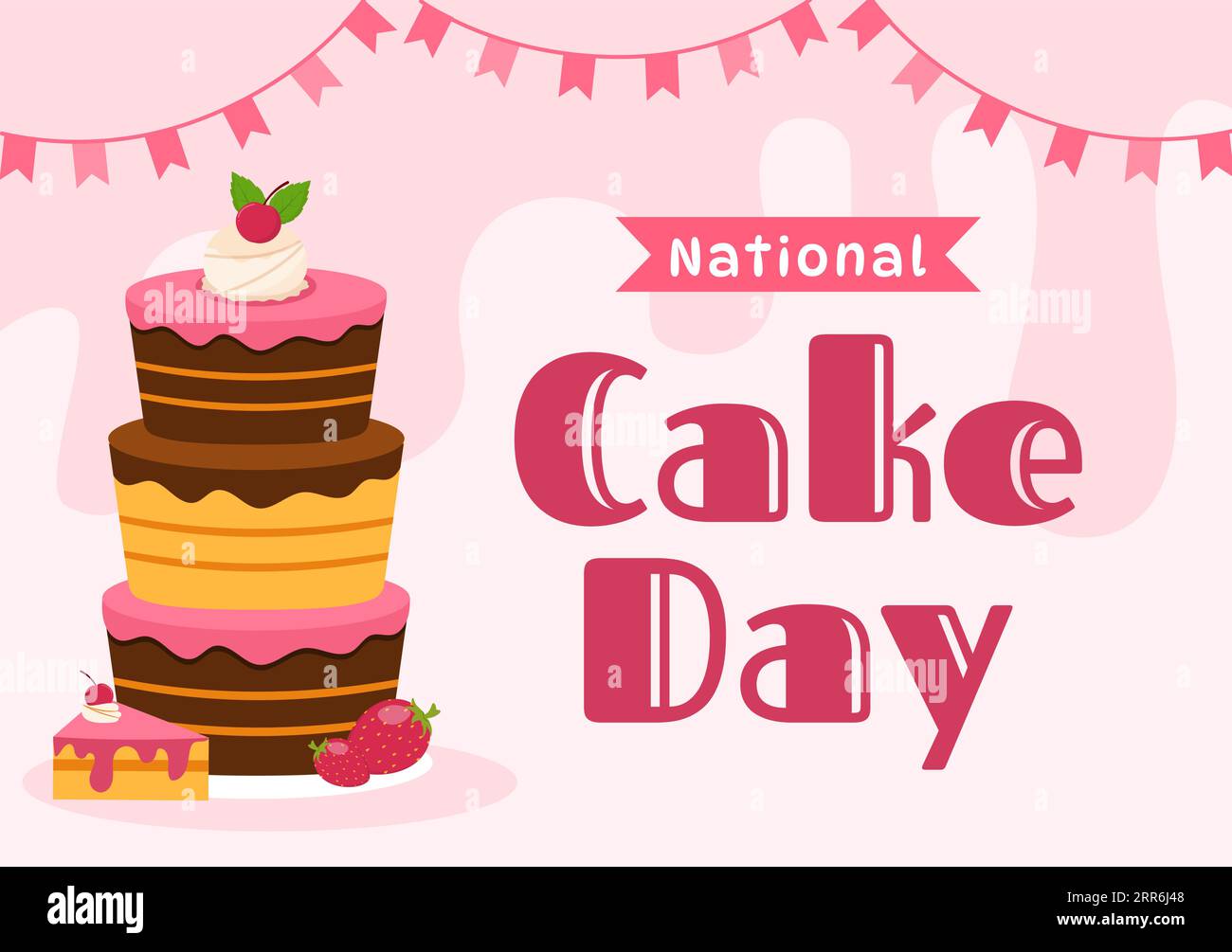 National Cake Day Vector Illustration on Holiday Celebrate November 26 ...