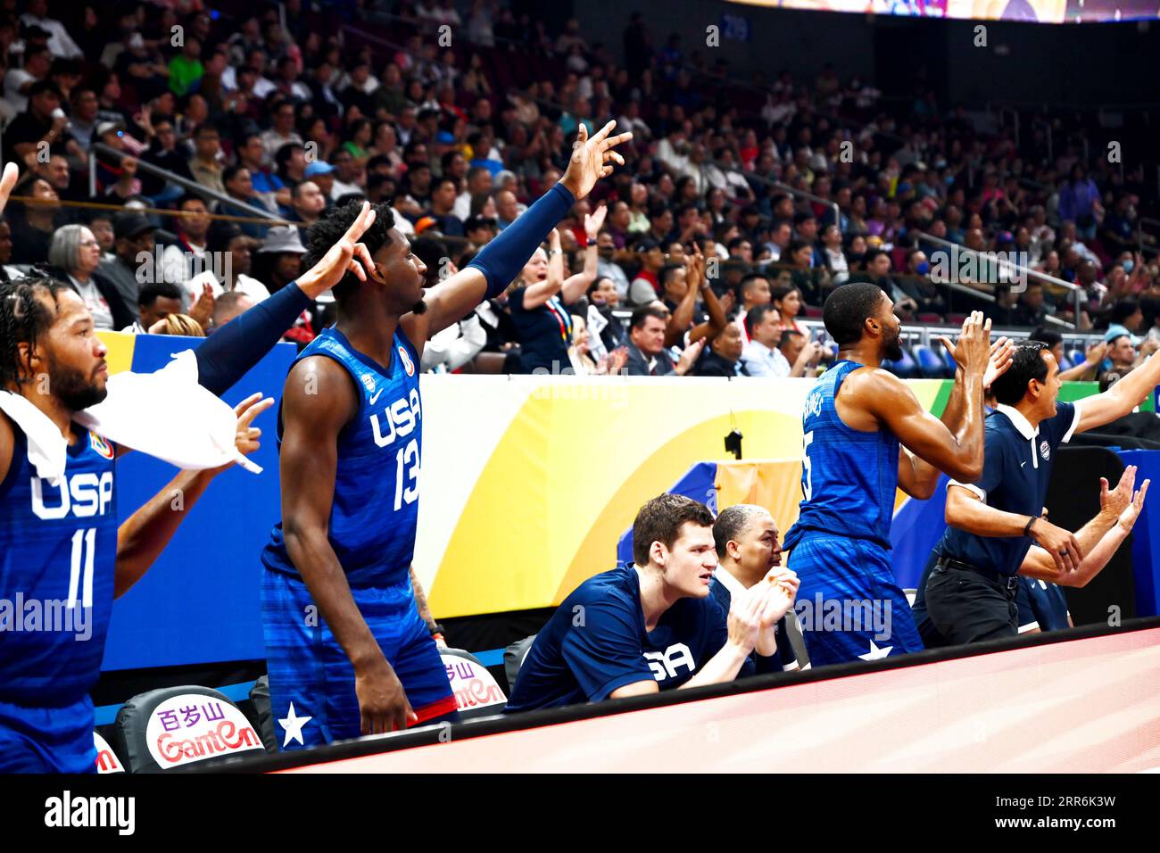 Asia Arena, Manila, Philippines. 5th Sep, 2023. (L-R) Jalen Brunson ...