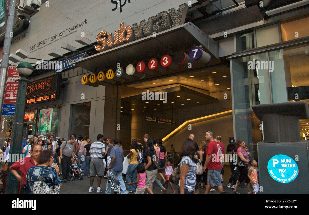Times Square Subway Station Midtown Manhattan West NYC Stock Photo - Alamy