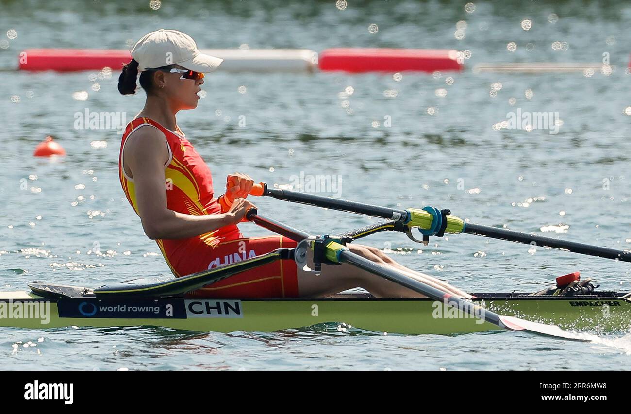 Belgrade, Serbia. 6th Sep, 2023. China's Liu Ruiqi competes during the ...