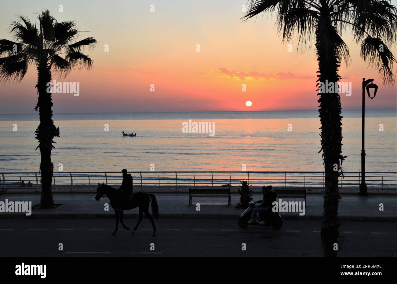 Beirut beach sunset hi-res stock photography and images - Alamy