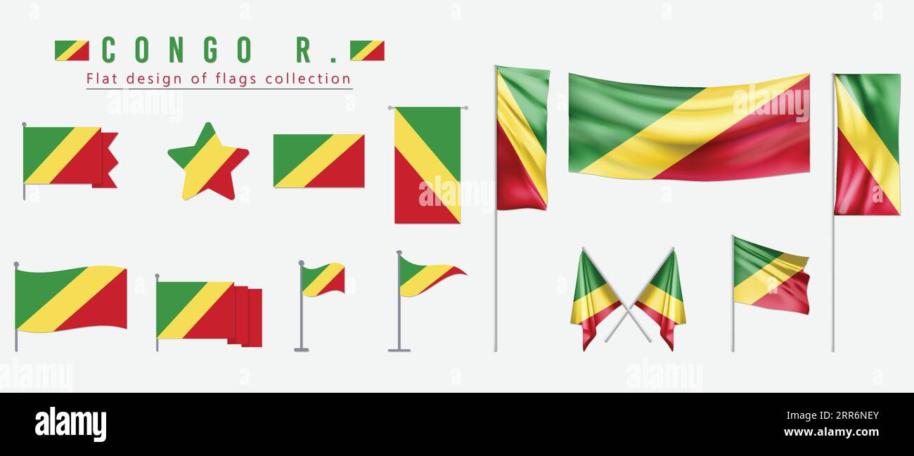Congo r flag hi-res stock photography and images - Alamy