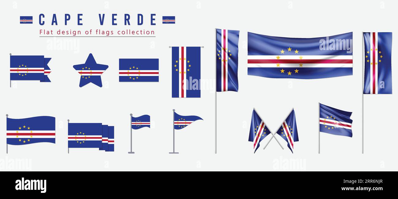 Cape Verde flag, flat design of flags collection Stock Vector Image & Art - Alamy