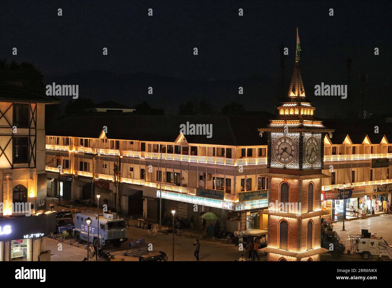 Srinagar Kashmir, India. 06th Sep, 2023. A view of colorful illuminated ...