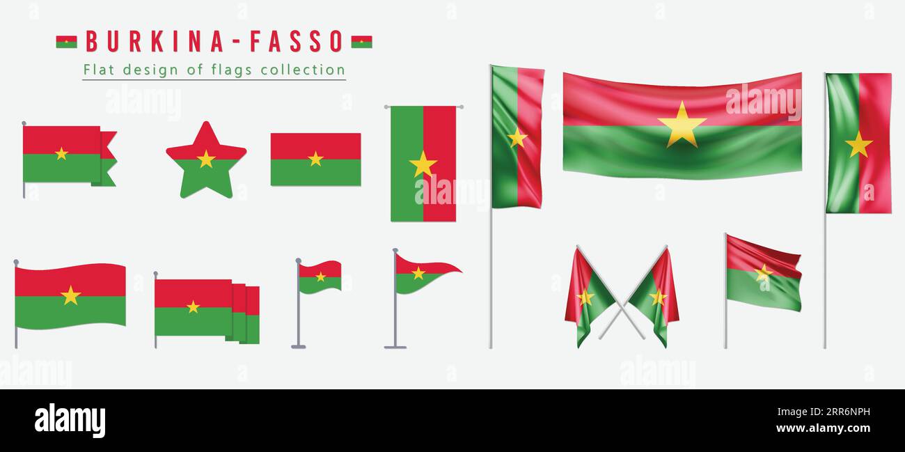 Illustration national flag burkina Stock Vector Images - Alamy