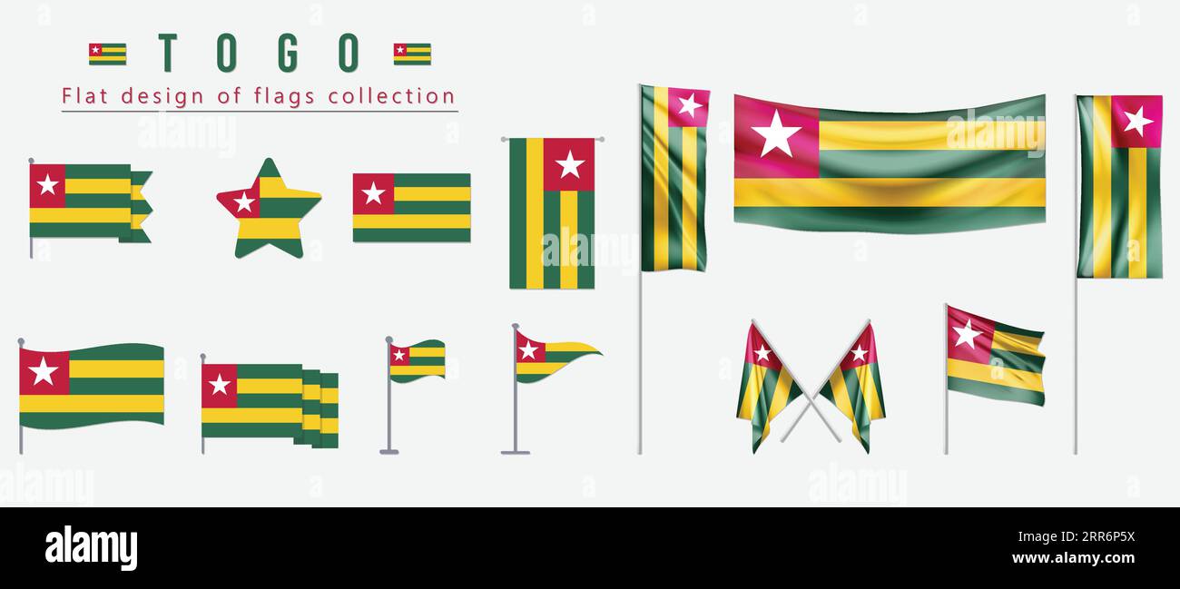 Togo waving flag Stock Vector Images - Alamy