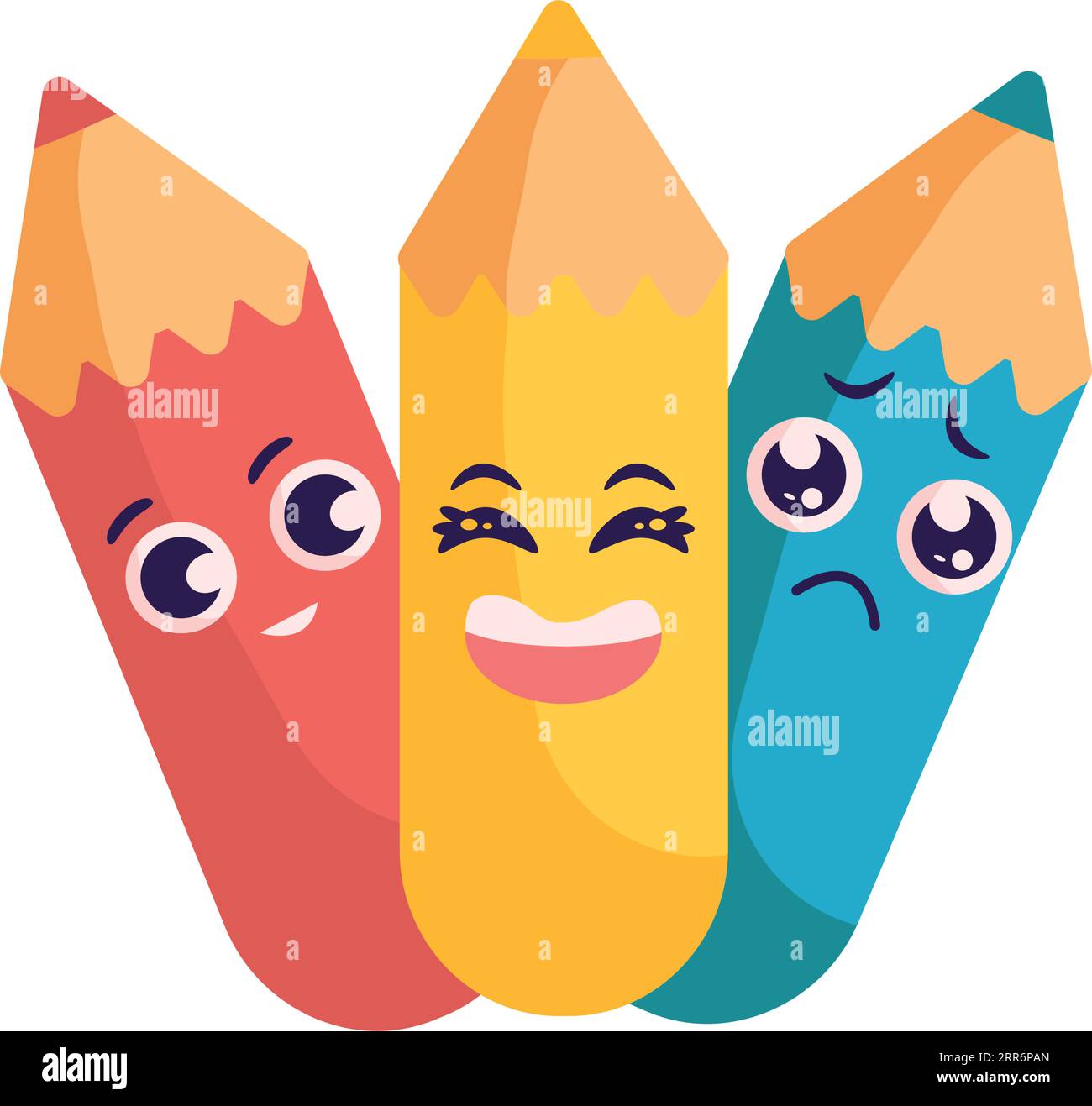 kawaii supplies school pencils Stock Vector Image & Art - Alamy