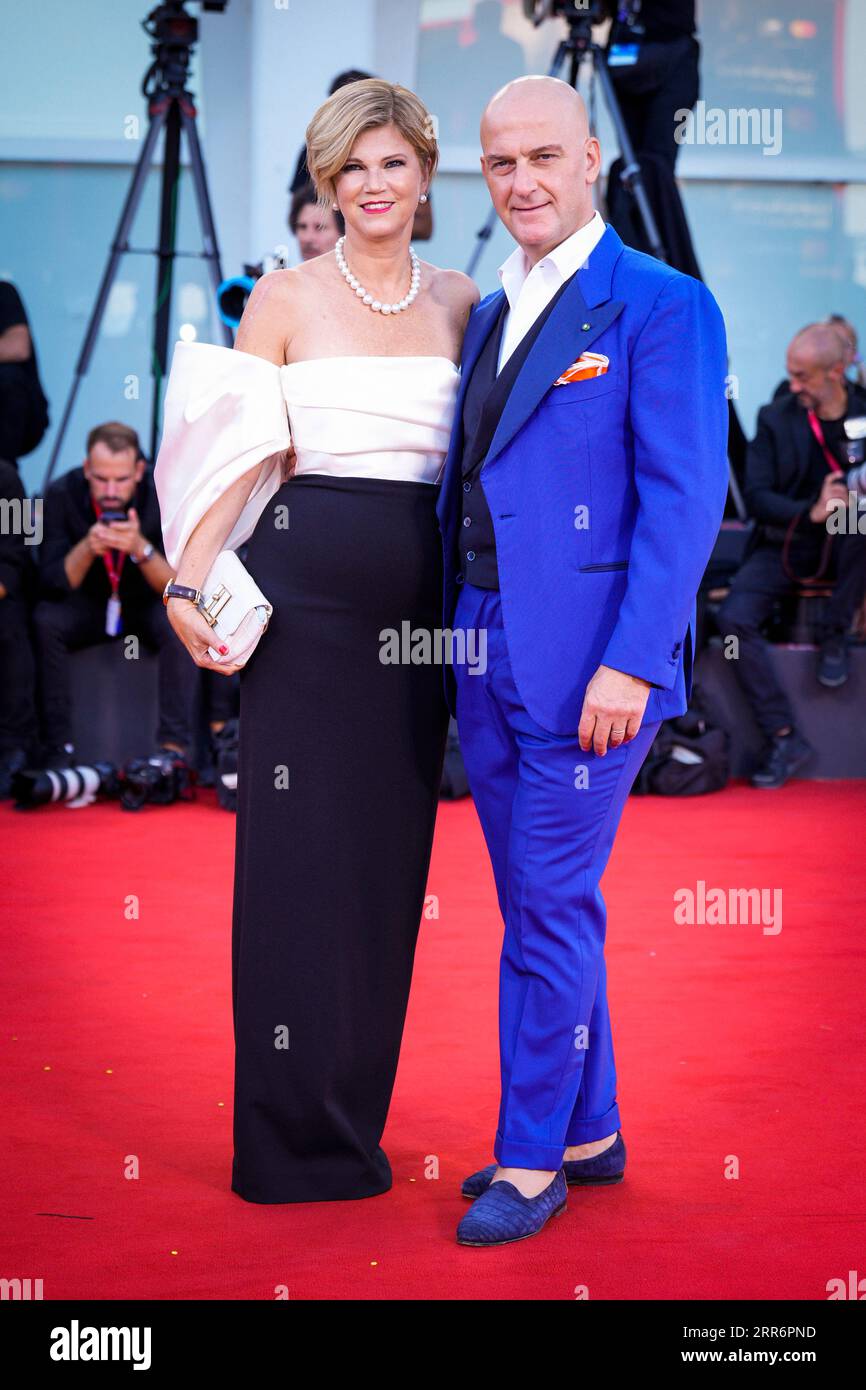 Venice, Italy. 06th Sep, 2023. Alessia Santoni and Giuseppe Santoni ...