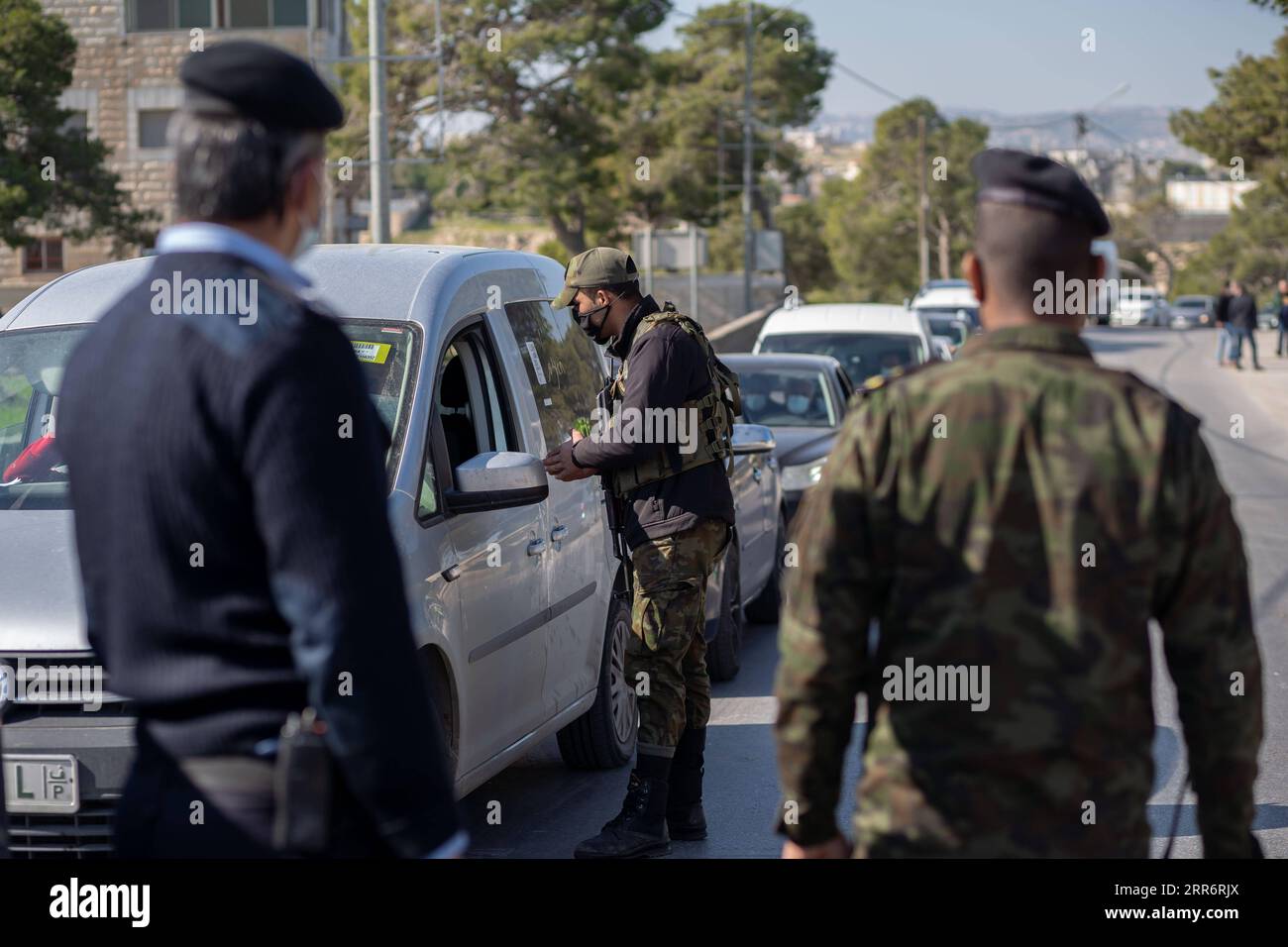 Police checkpoint on road from hi-res stock photography and images - Alamy