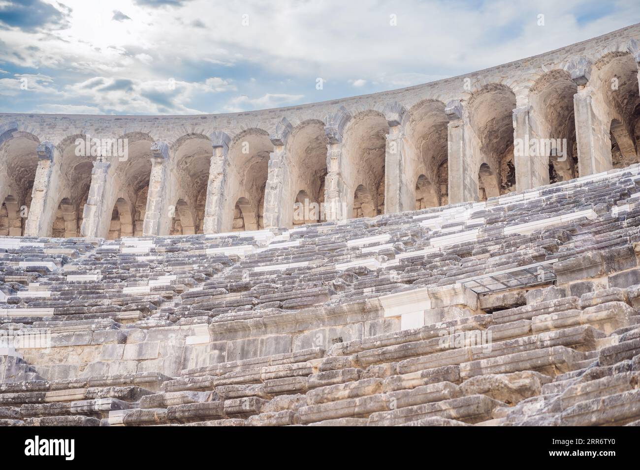 Aspendos Ancient City. Aspendos acropolis city ruins, cisterns ...