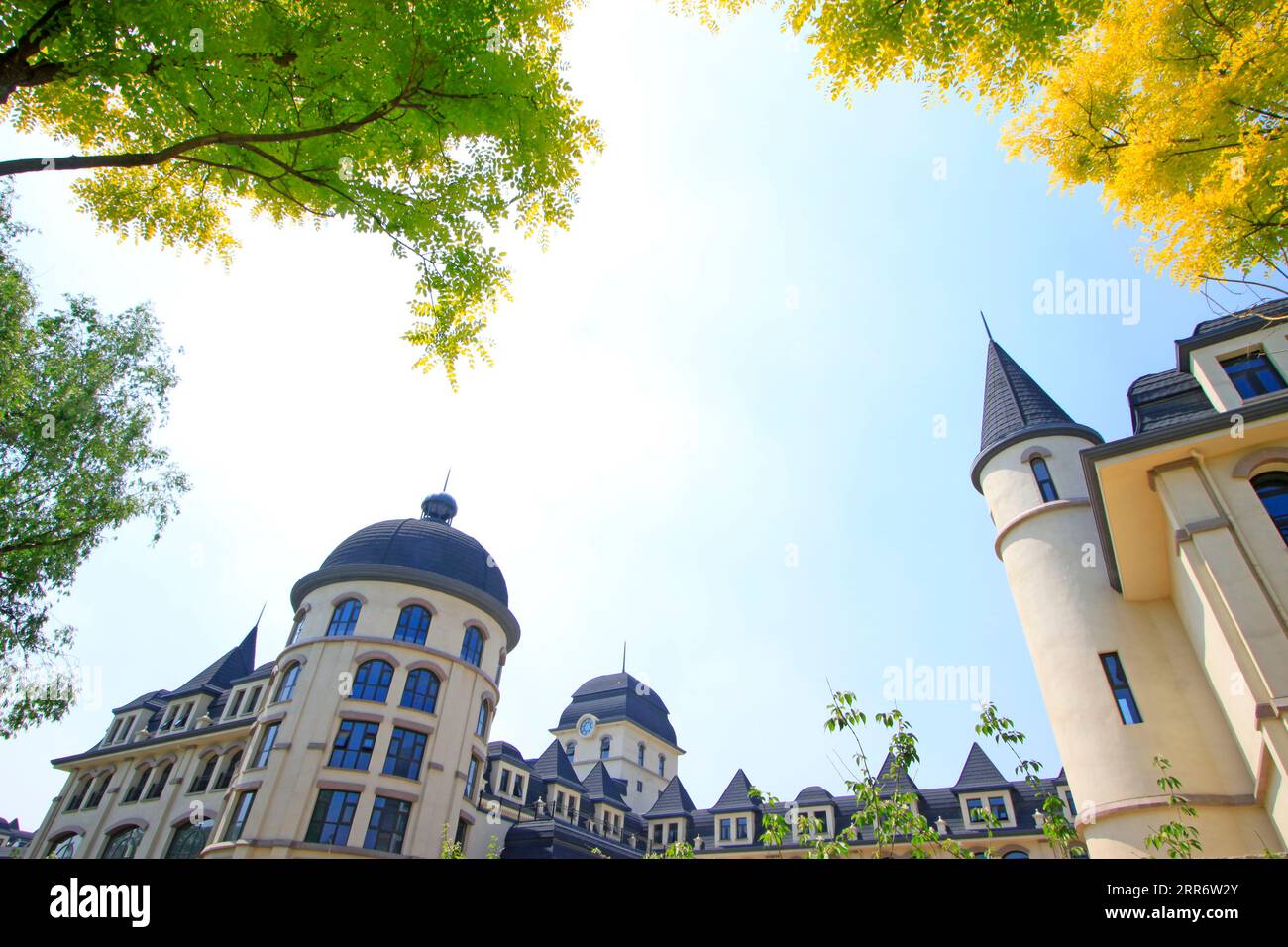 European landscape architecture in a park Stock Photo - Alamy