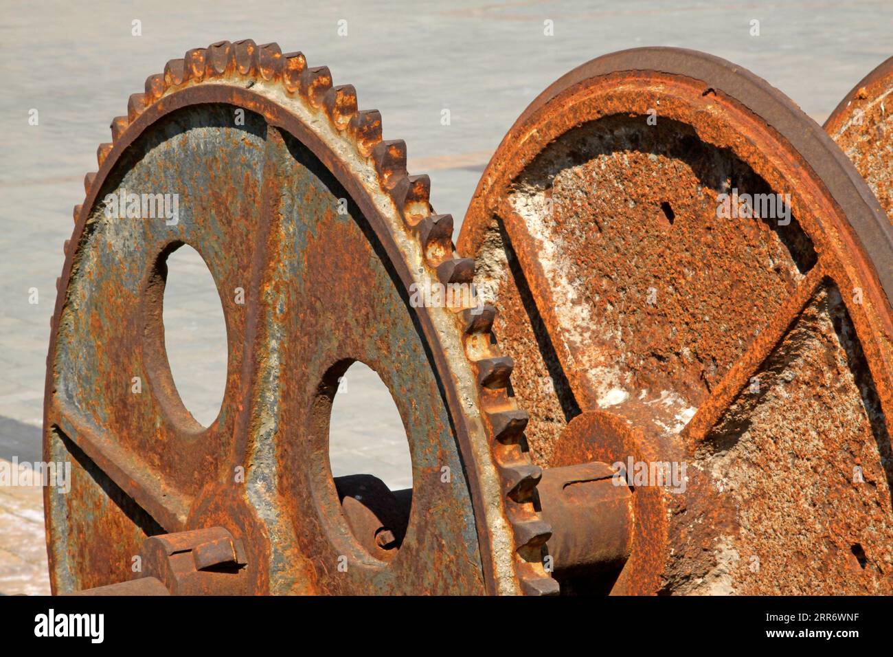 oxidation rust gear, closeup of photo Stock Photo - Alamy