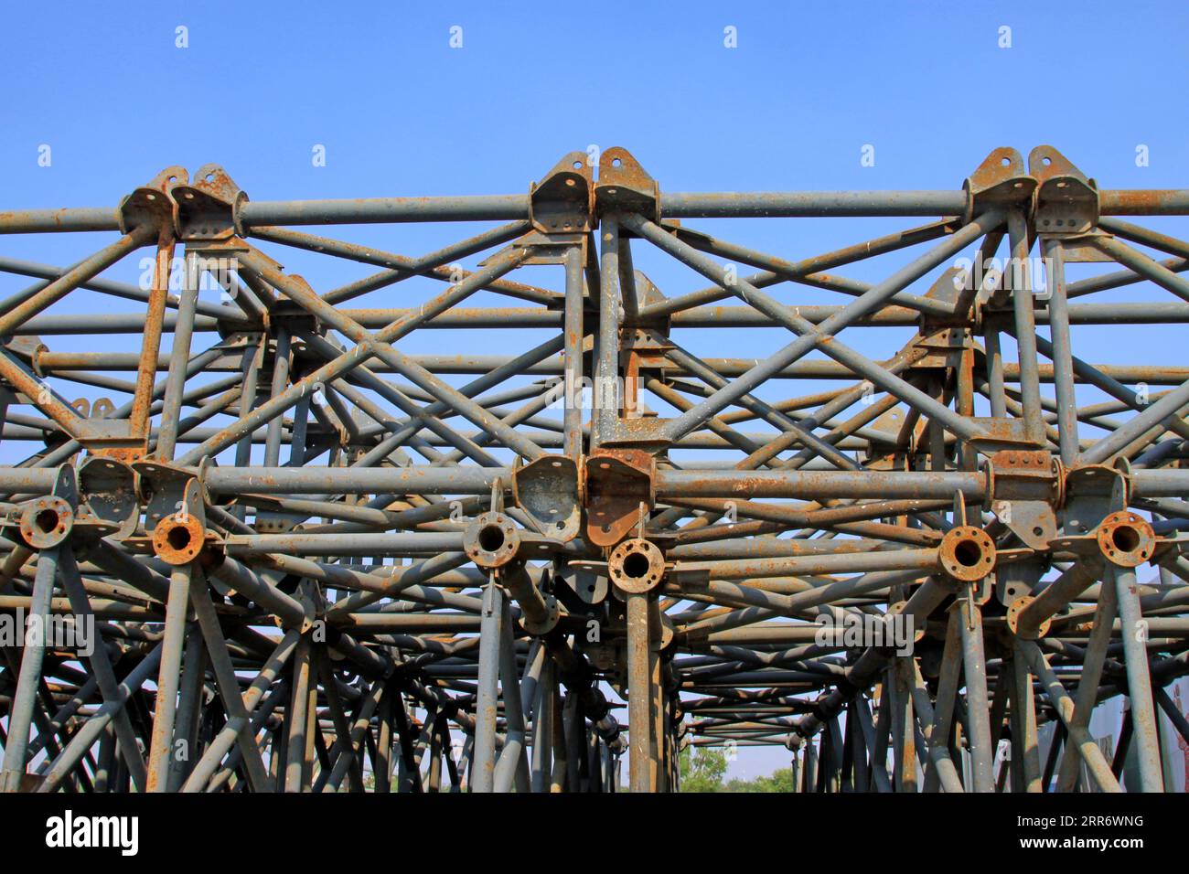 oxidation rust steel framed structure, closeup of photo Stock Photo - Alamy