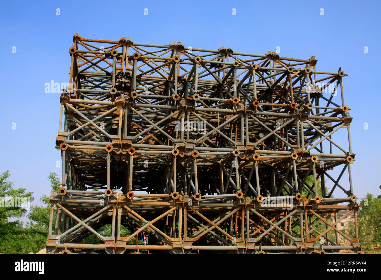 oxidation rust steel framed structure, closeup of photo Stock Photo - Alamy