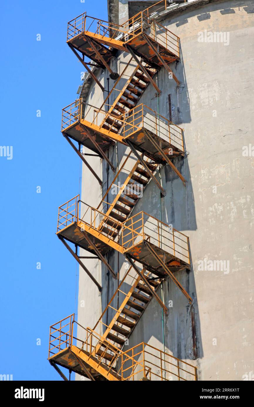 oxidation rust metal stairs, closeup of photo Stock Photo - Alamy