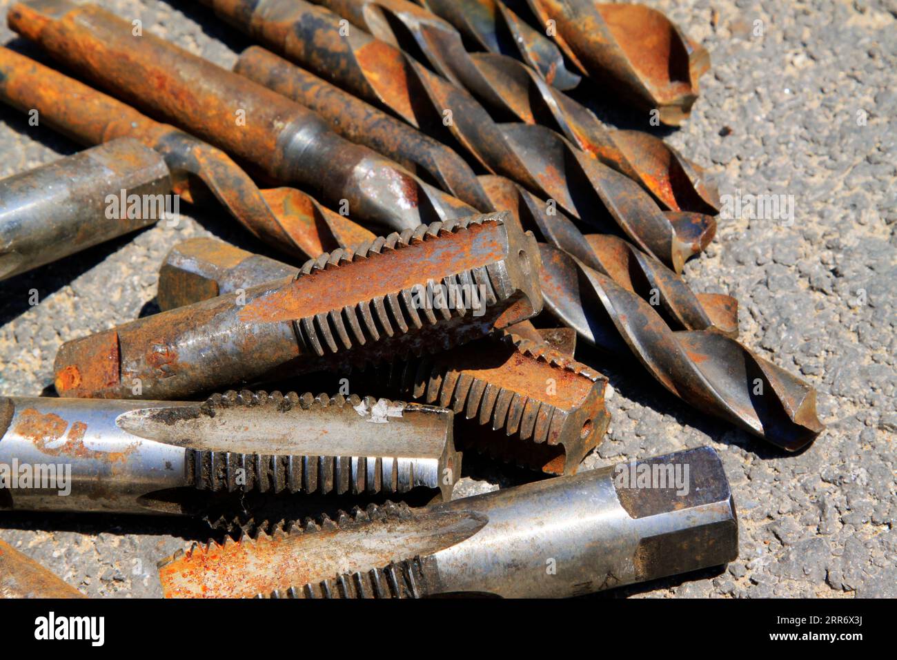 oxidation rust metal bit, closeup of photo Stock Photo - Alamy
