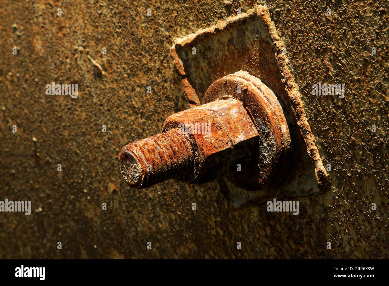oxidation rust metal screw, closeup of photo Stock Photo - Alamy