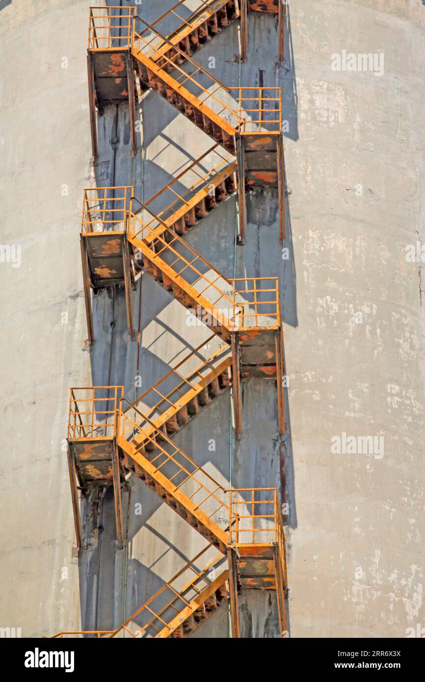 oxidation rust metal stairs, closeup of photo Stock Photo - Alamy