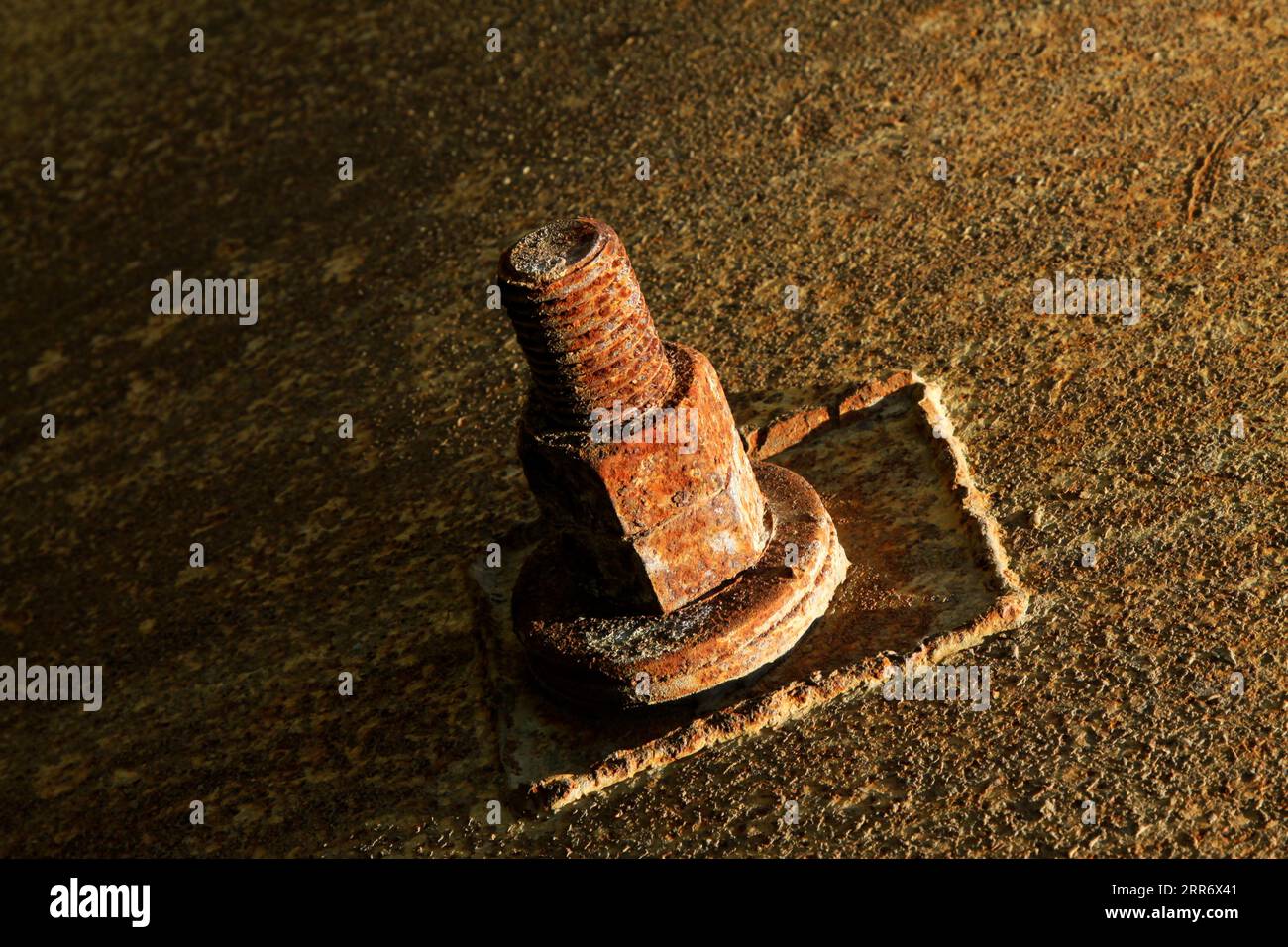 oxidation rust metal screw, closeup of photo Stock Photo - Alamy