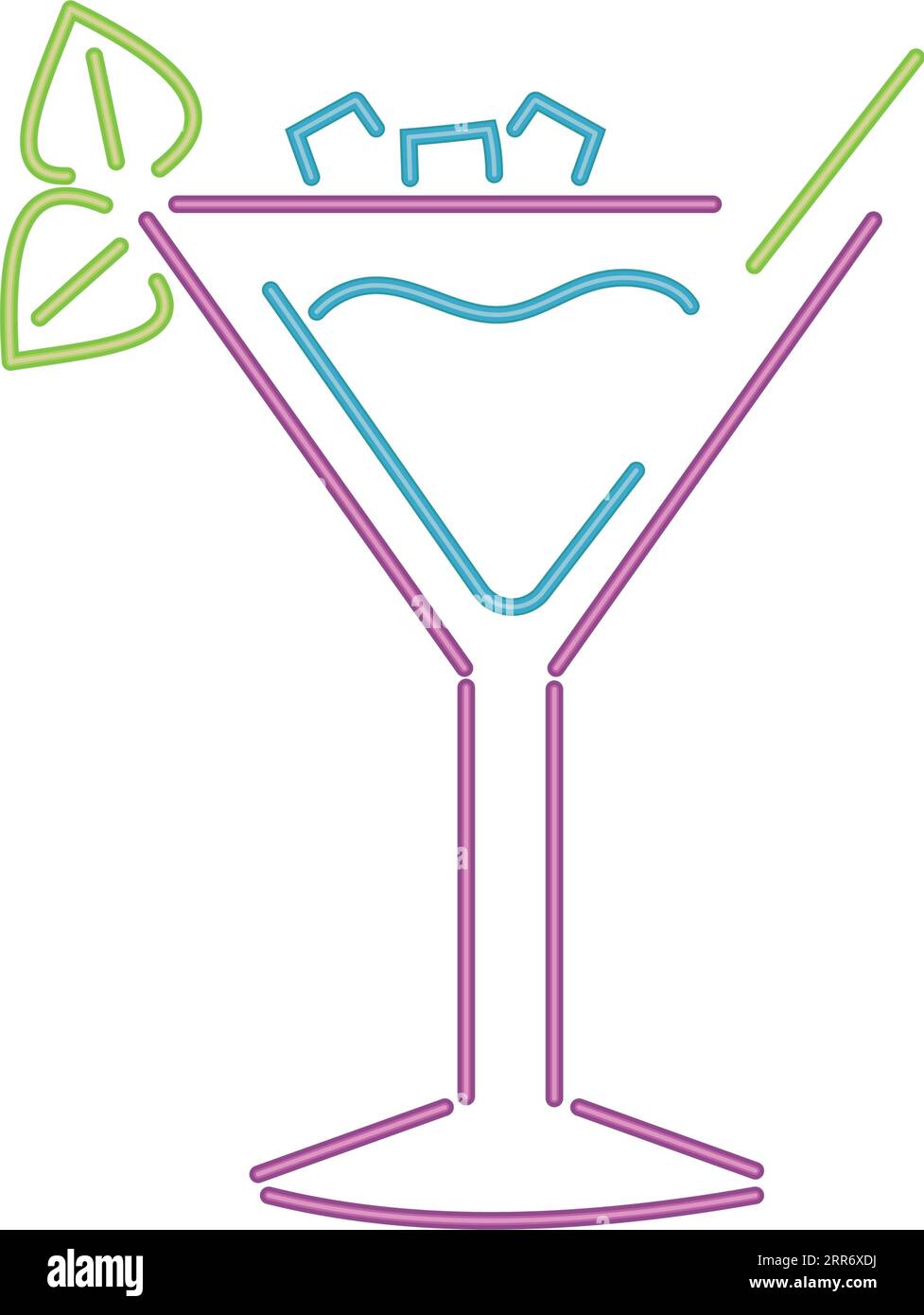 neon cocktail light icon Stock Vector Image & Art - Alamy