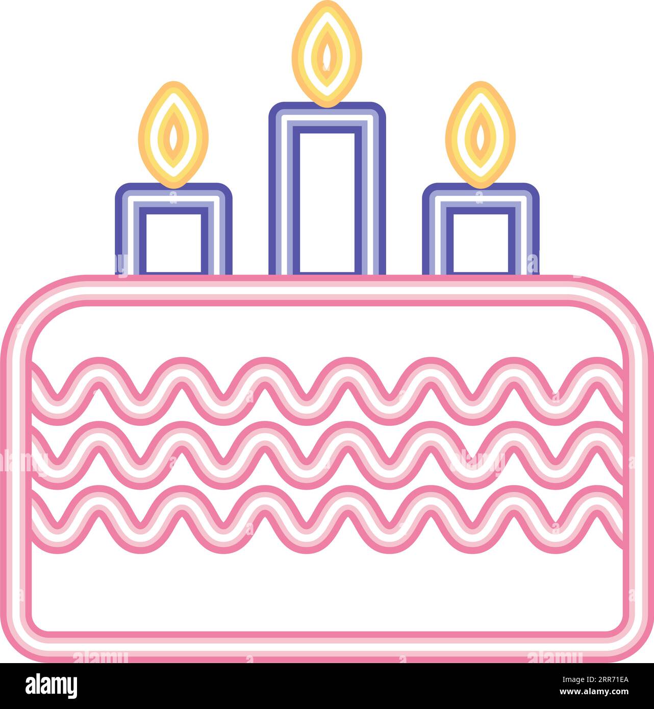 Birthday cake neon light hi-res stock photography and images - Alamy