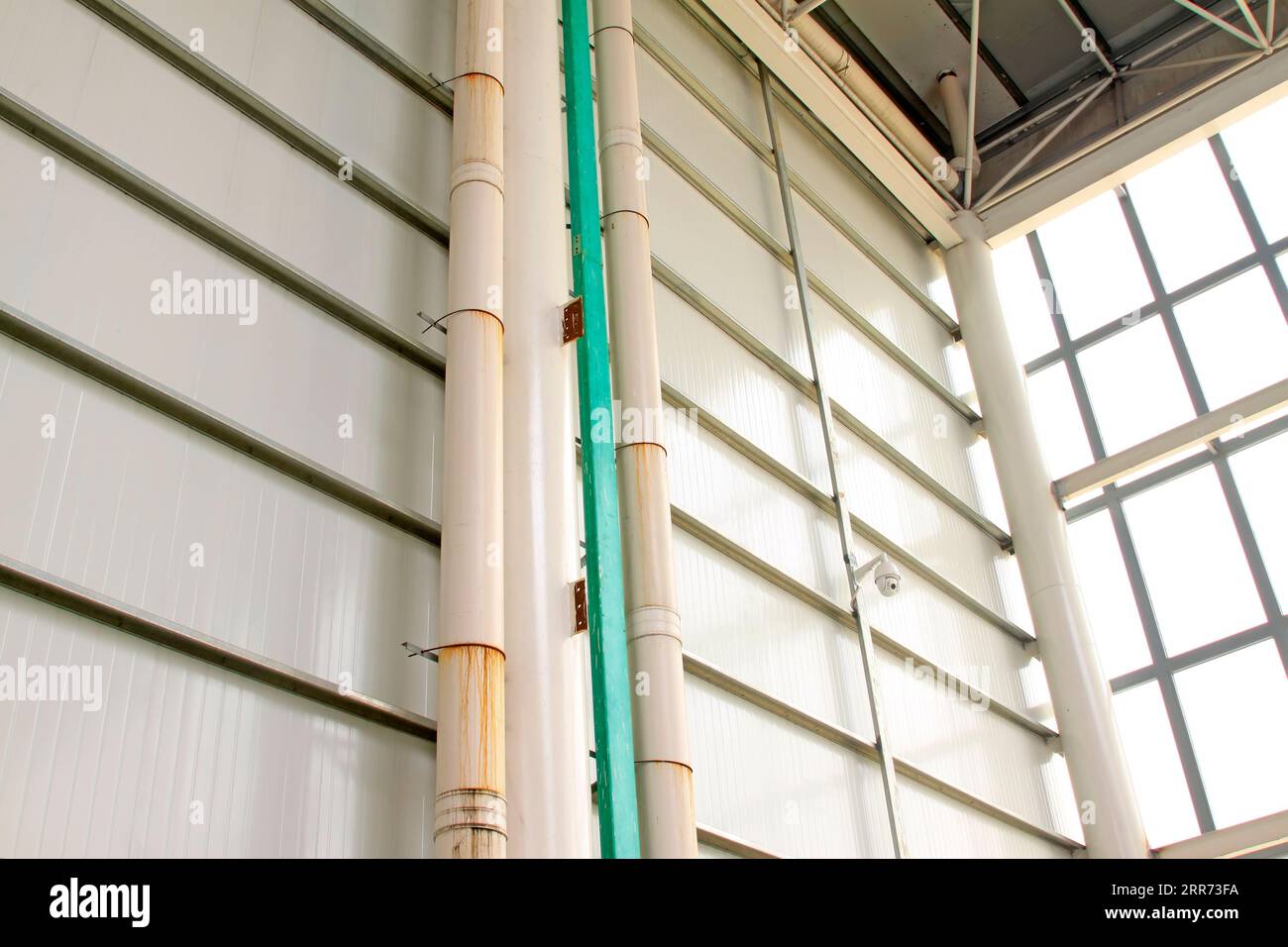 Polyethylene plastic pipe on the wall, closeup of photo Stock Photo - Alamy
