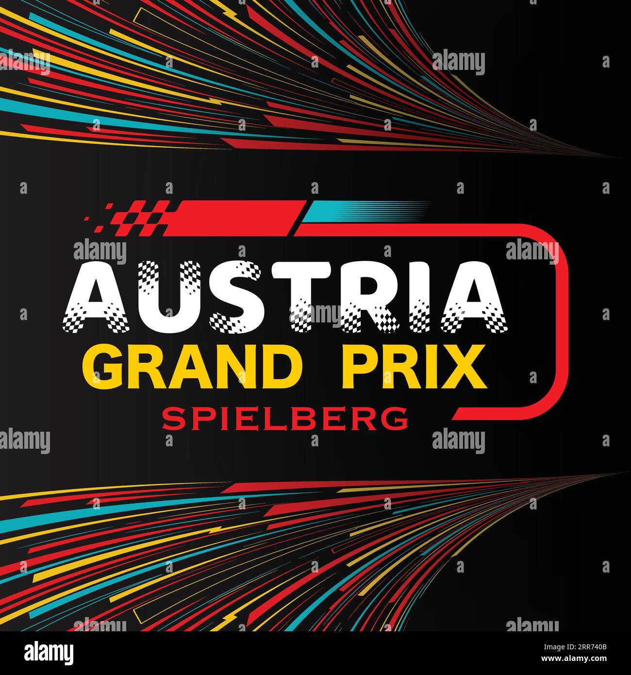 Austria colorful Grand Prix wallpaper Stock Vector Image & Art - Alamy