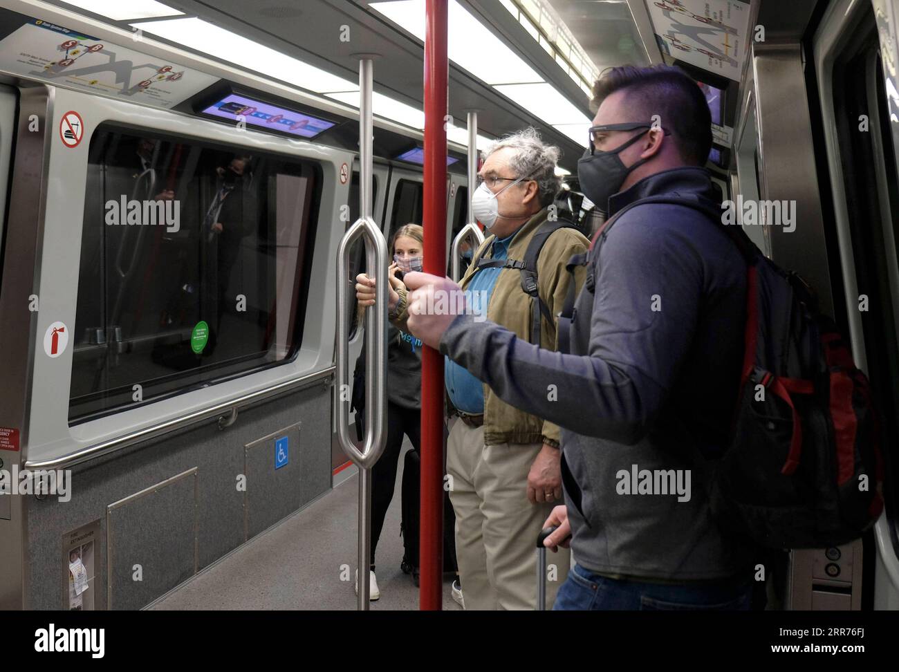 Express train people masks hi-res stock photography and images - Alamy