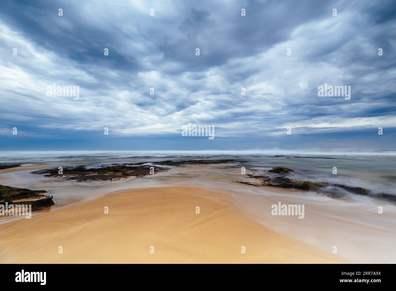 Boag Rocks at Gunnamatta Ocean Beach on a stormy afternoon in St ...
