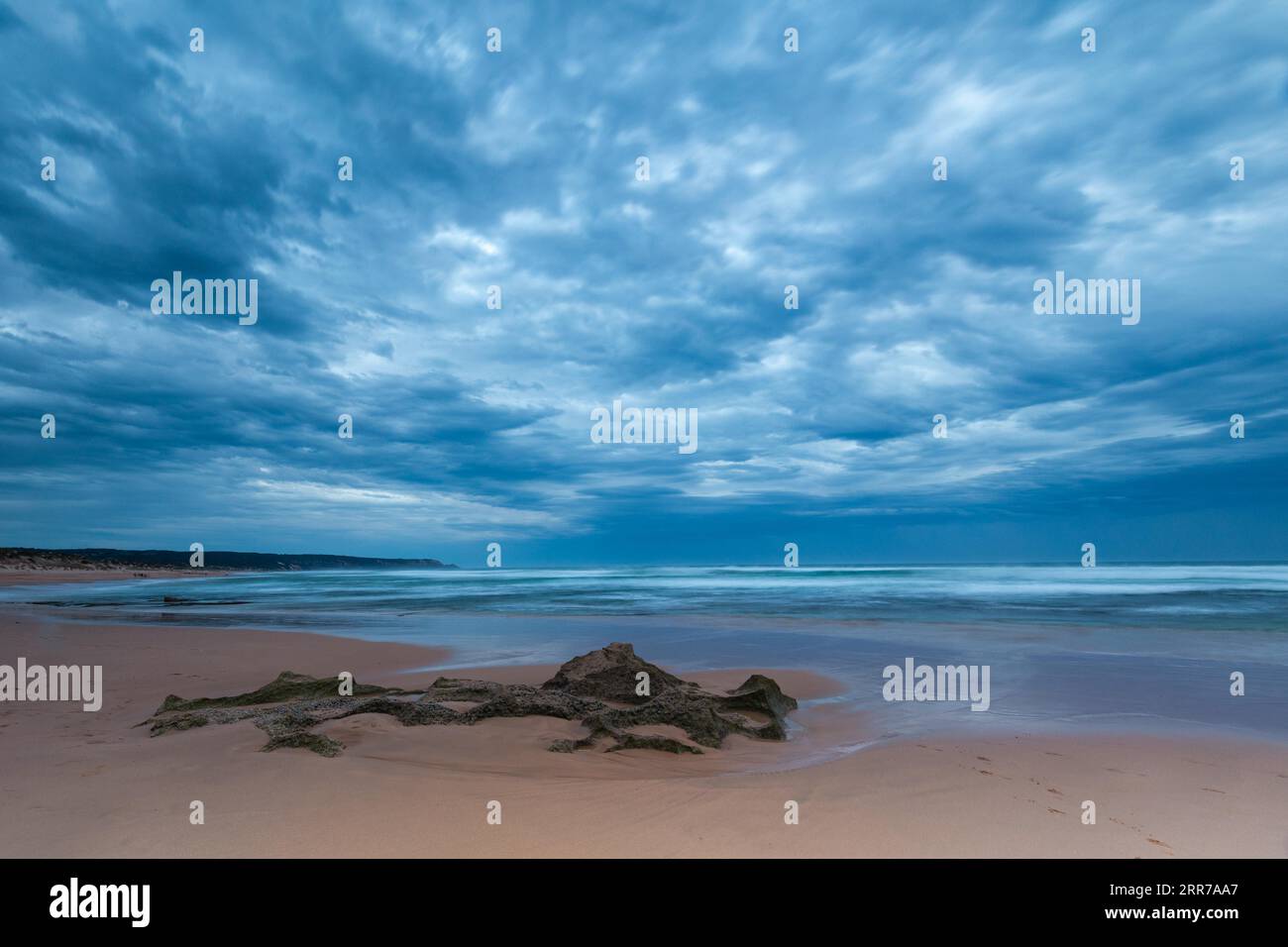 Boag Rocks at Gunnamatta Ocean Beach on a stormy afternoon in St ...