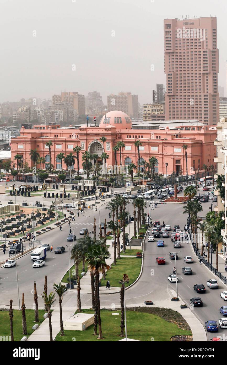 210324 -- CAIRO, March 24, 2021 -- Photo taken on March 23, 2021 shows ...