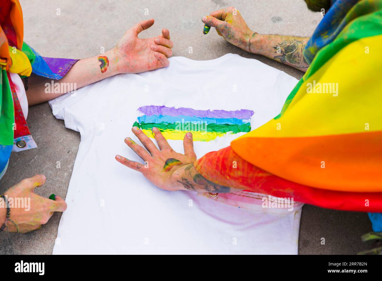 Rainbow sleeve hi-res stock photography and images - Alamy