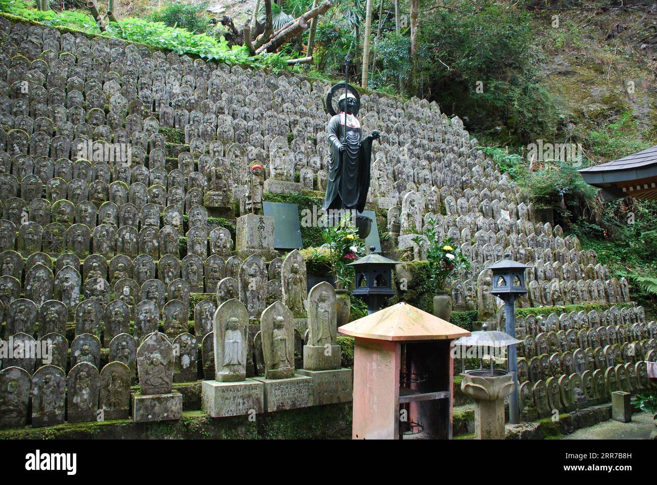 A set of statues on the Japan 88 Temple Pilgrimage on Shikoku Island ...