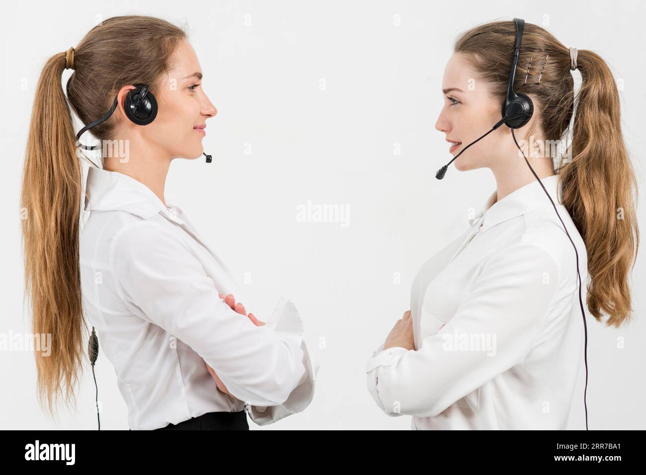 Portrait call center women Stock Photo - Alamy