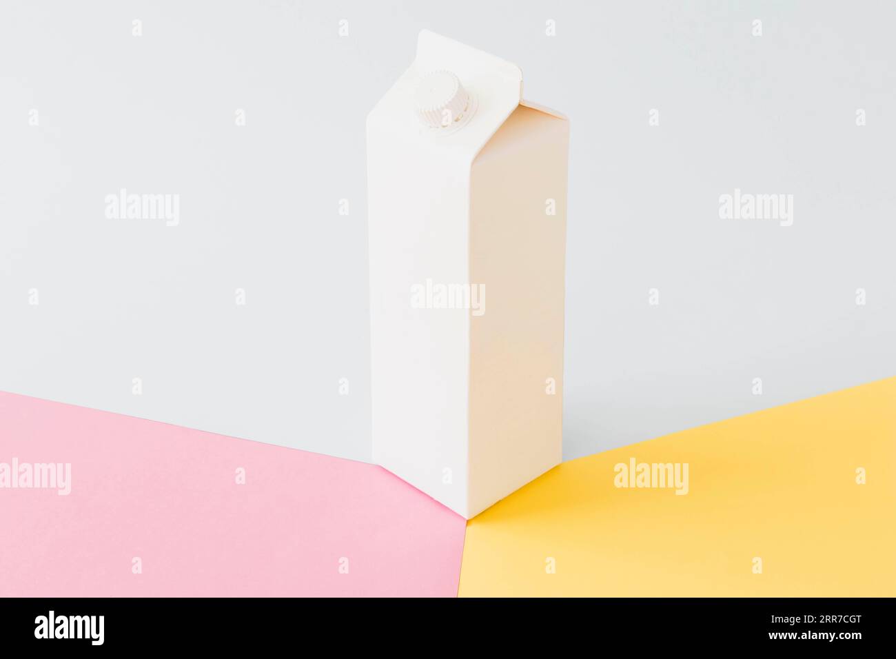 White carton milk package bright board Stock Photo - Alamy