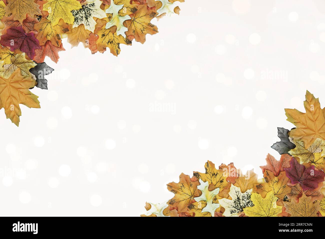 Autumn leaves corner frame pattern Stock Photo - Alamy