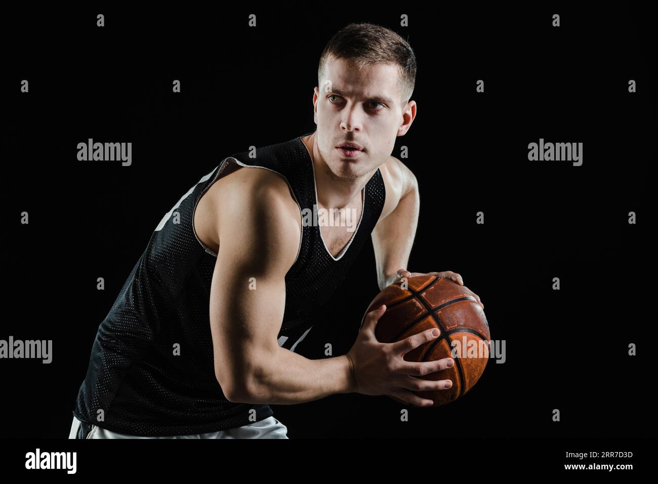 Professional basketball player training ball hi-res stock photography ...