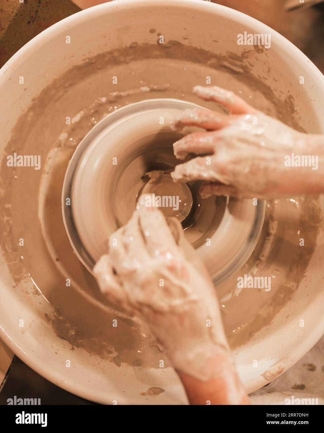 Hands woman touch material making hi-res stock photography and images ...