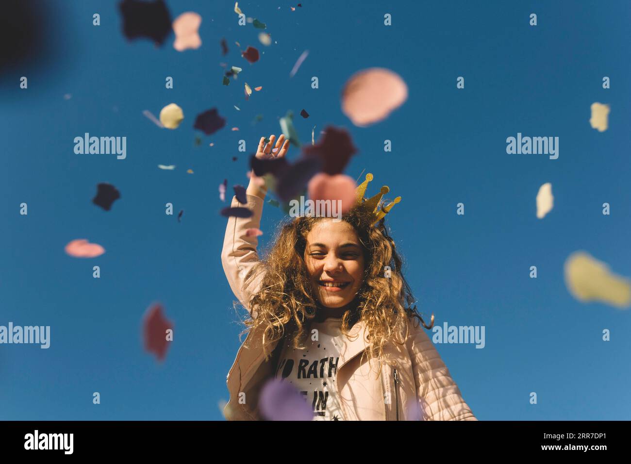 Child confetti girl hi-res stock photography and images - Alamy