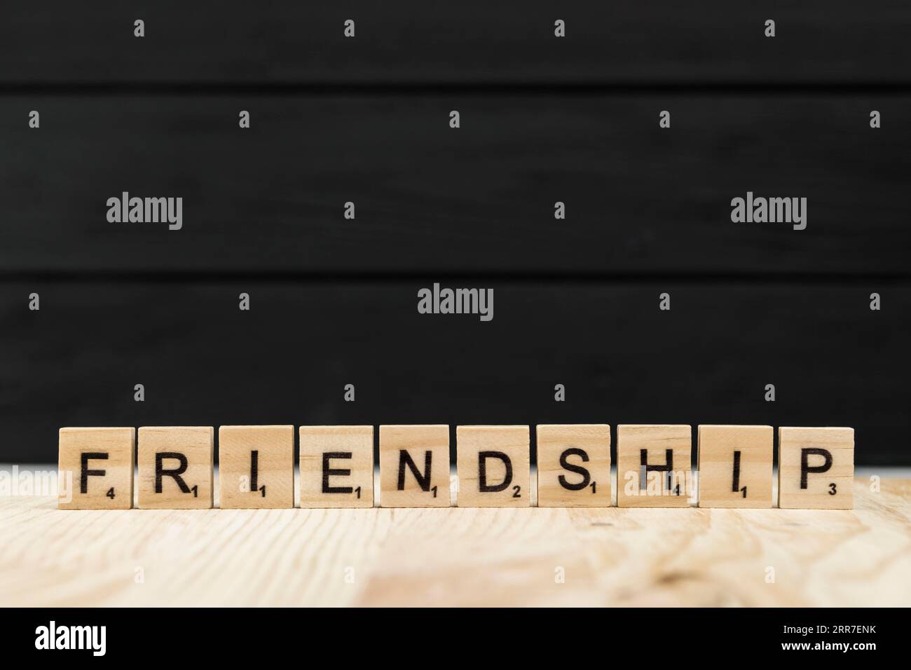 Word friendship spelt with wooden letters Stock Photo - Alamy