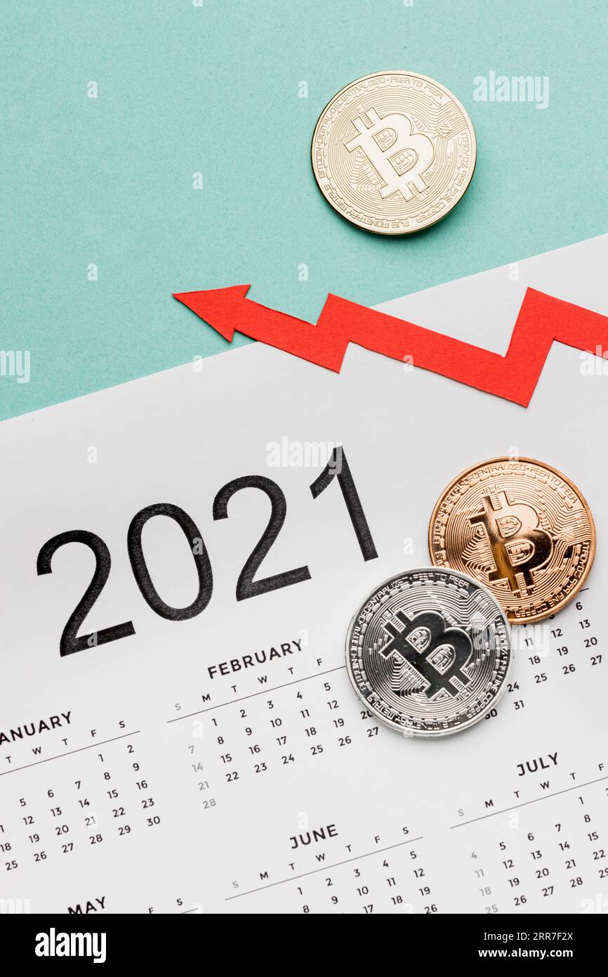Bitcoins 2021 calendar assortment Stock Photo - Alamy