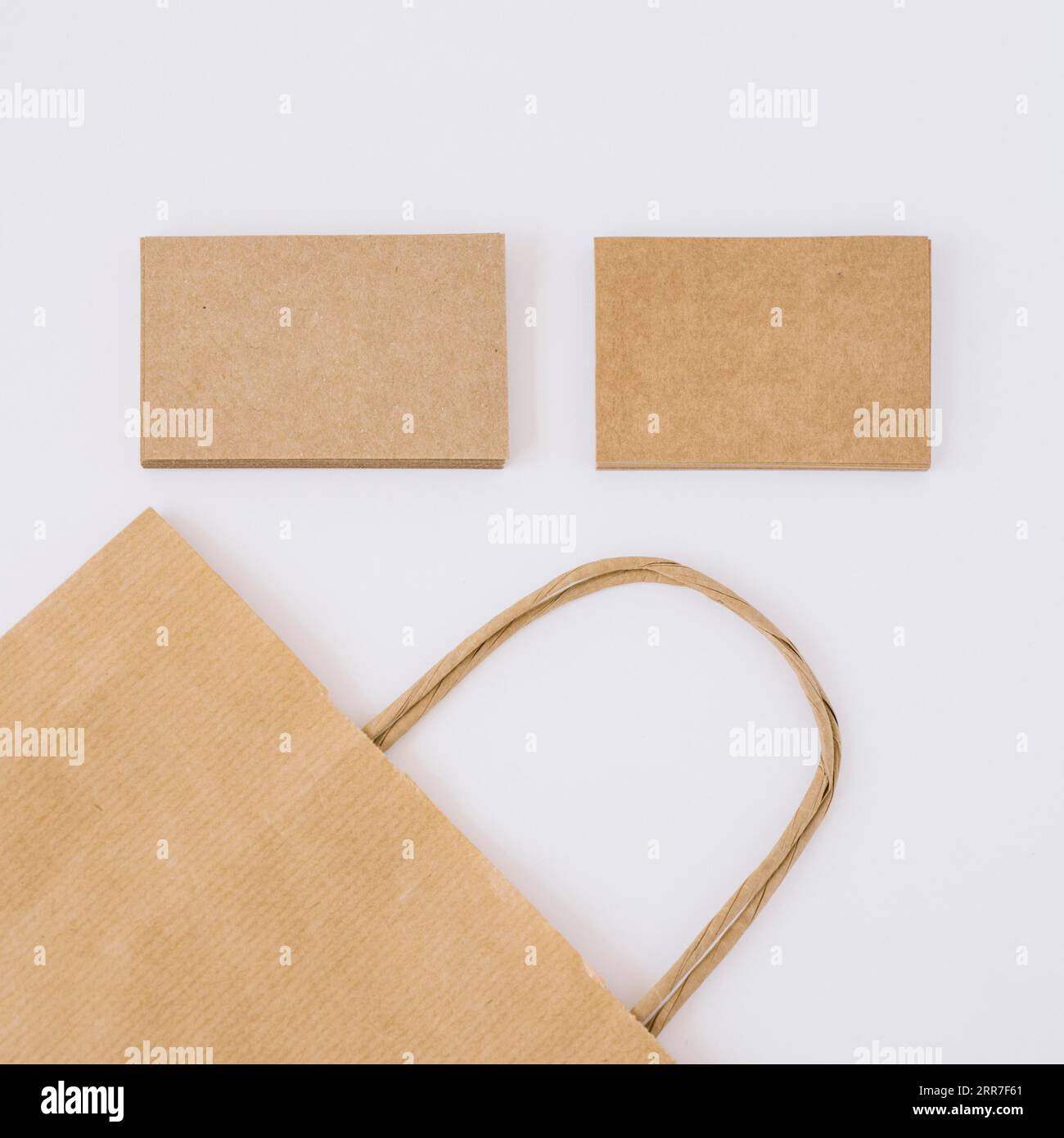 Business cards made cardboard Stock Photo - Alamy