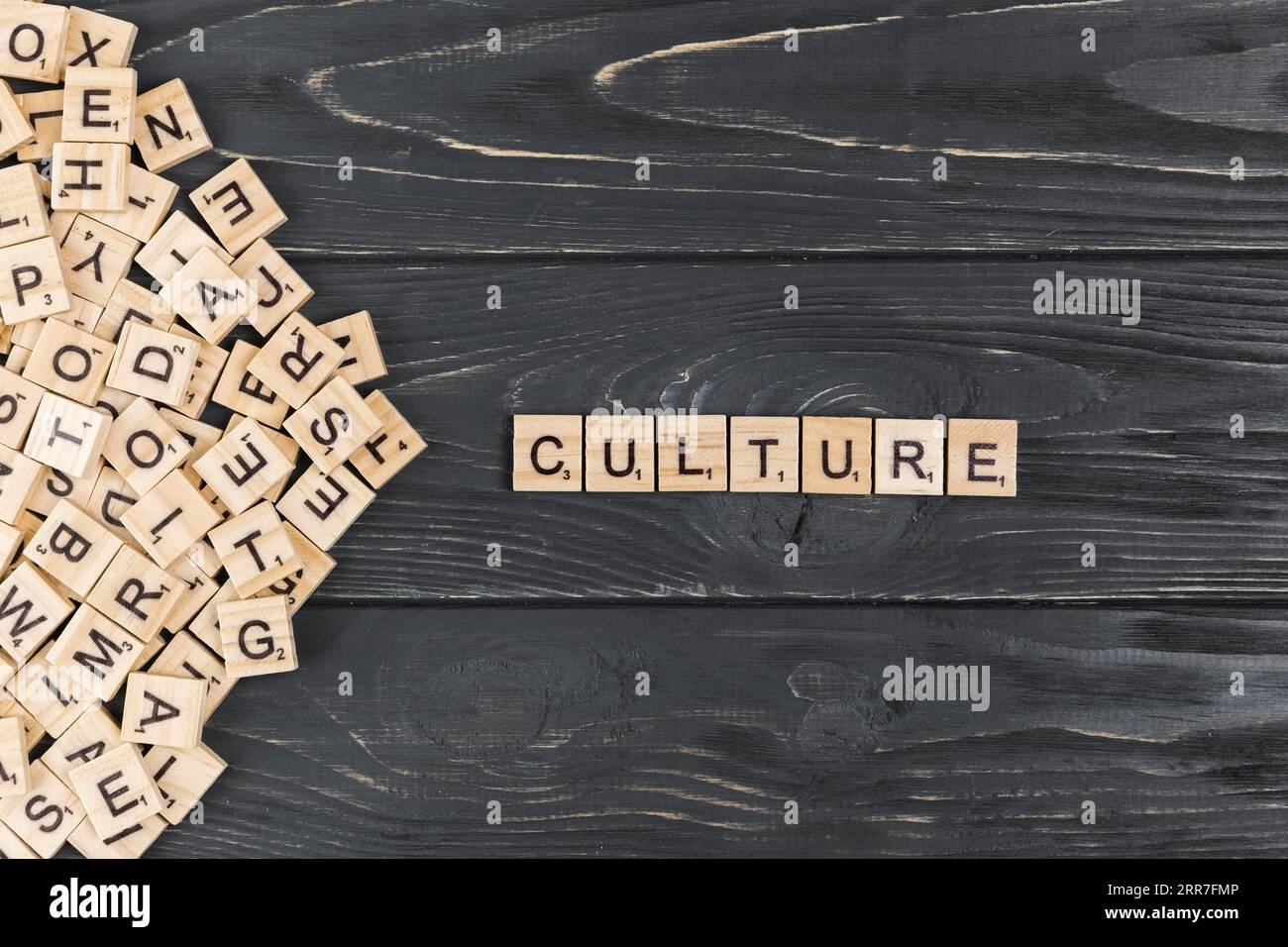 Culture word wooden background Stock Photo - Alamy