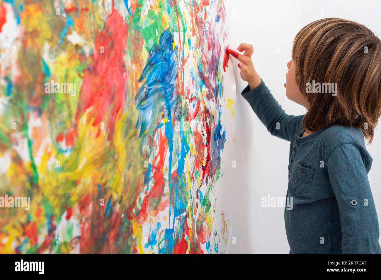 Child writing letter painting hi-res stock photography and images - Alamy